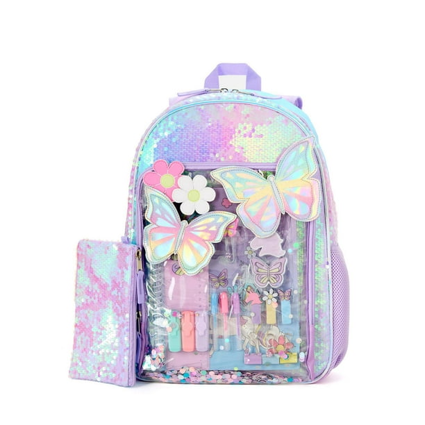 BUTTERFLY STATIONARY BACKPACK SET - Walmart.ca