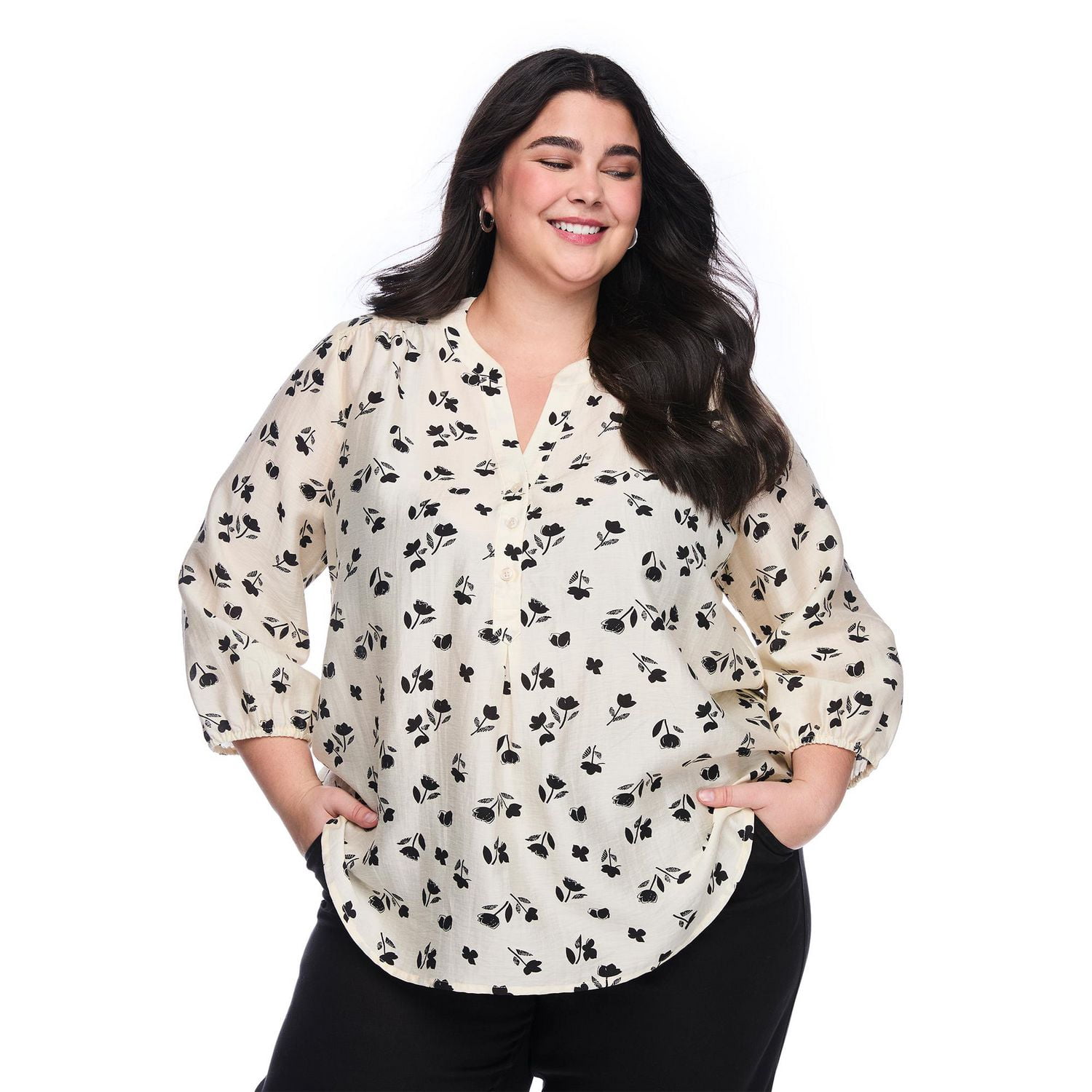 Click here for Lane Bryant Womens Plus 3/4 Sleeve Blouse 2x prices