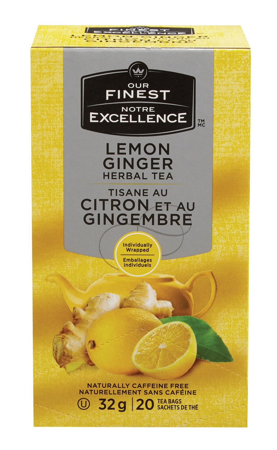 Our Finest Lemon Ginger Herbal Tea | Walmart Canada