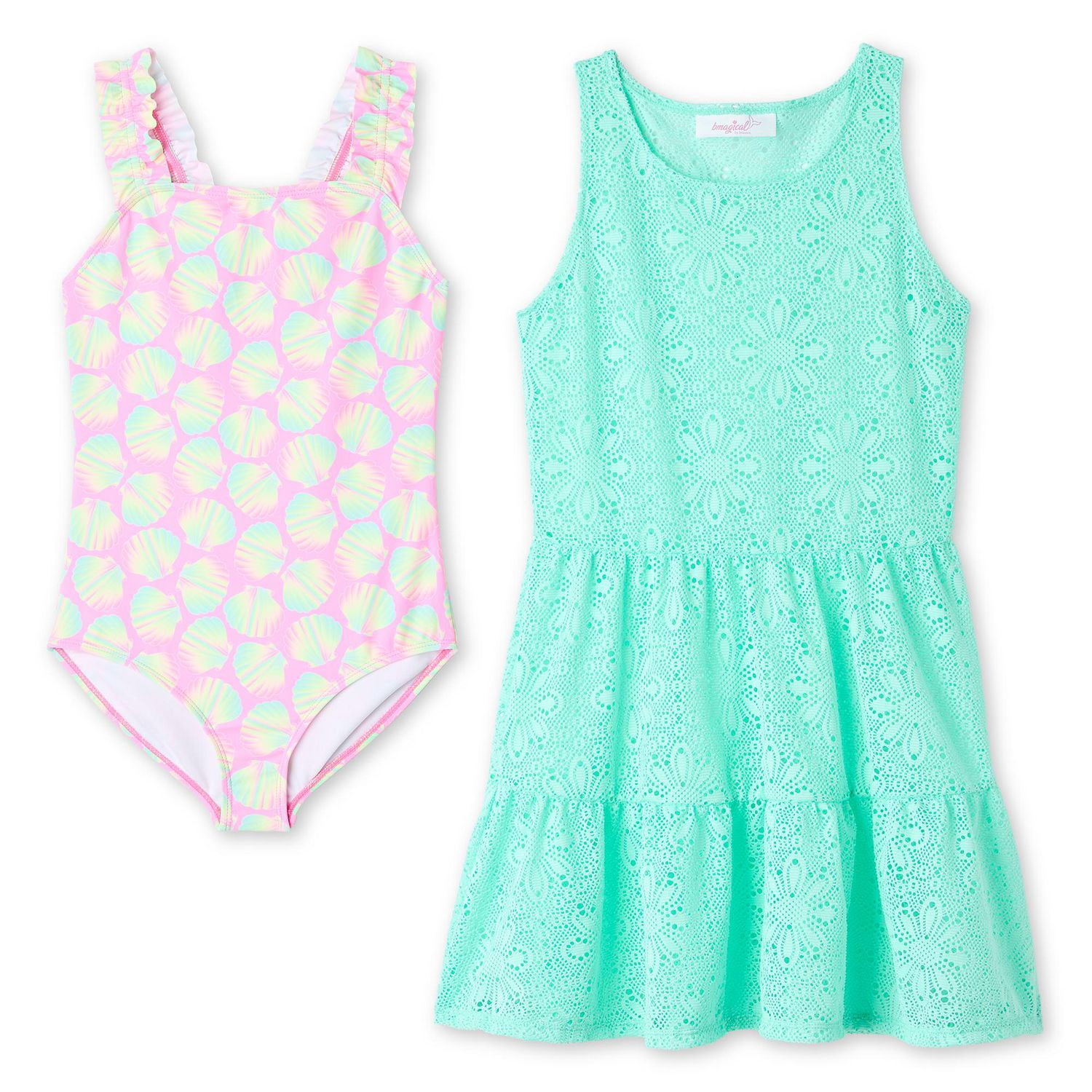Click here for Bmagical Girls Two Piece Swimsuit And Cover-Up Set... prices