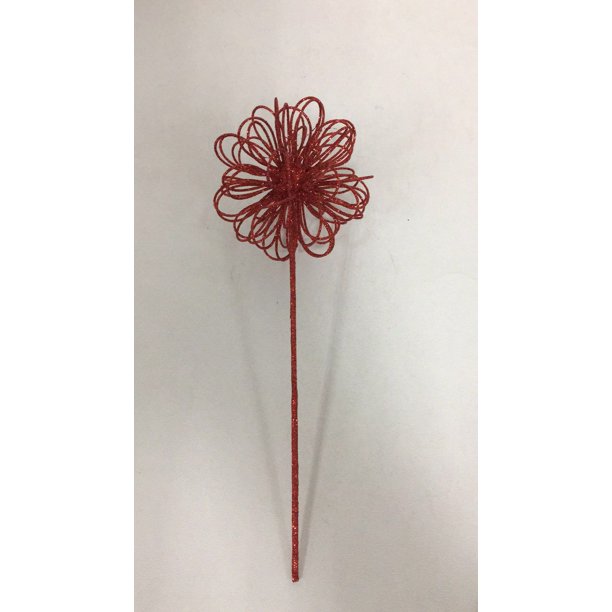 Holiday Time Glitter Flower Burst Decorative Christmas Pick - Walmart.ca