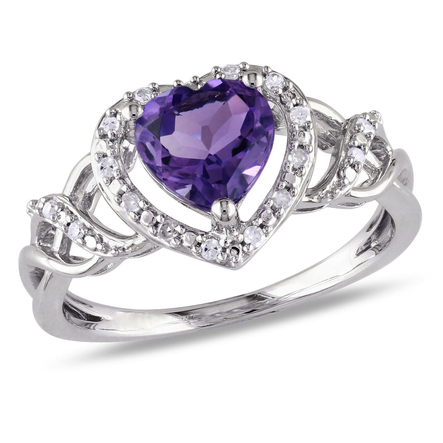 Click here for Tangelo 1.10 Carat T. G.W. Amethyst And Diamond-Ac... prices