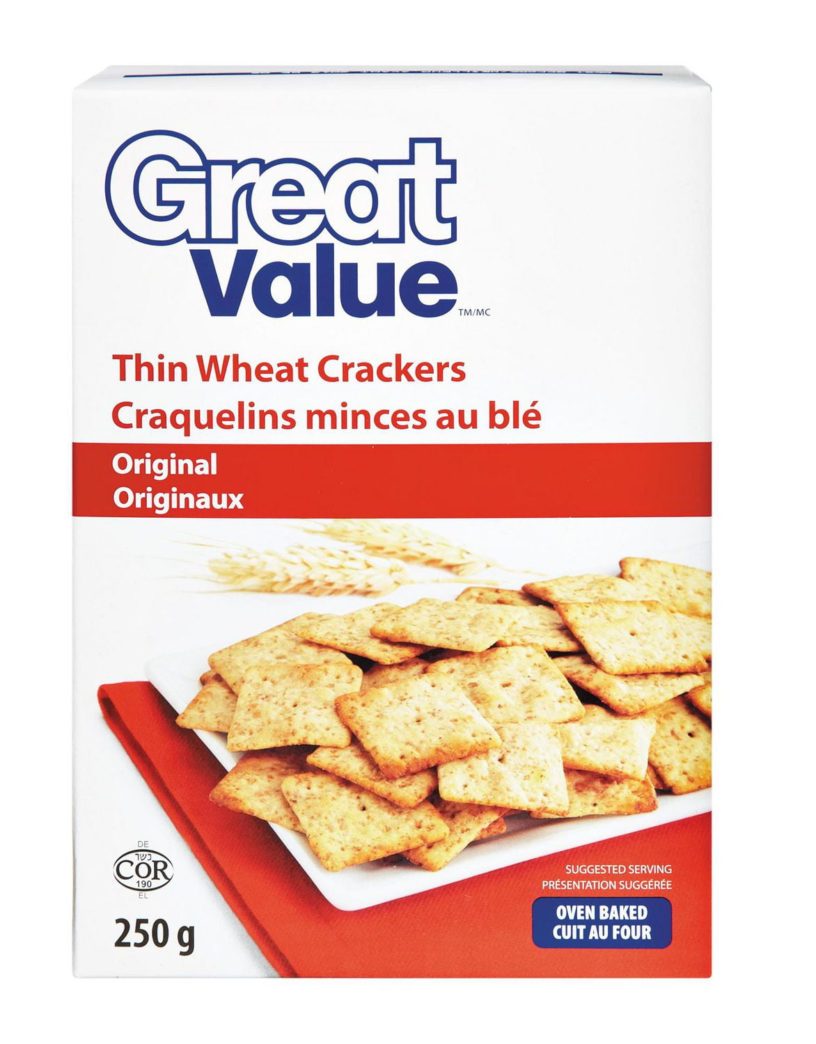 Great Value Thin Wheat Crackers | Walmart Canada
