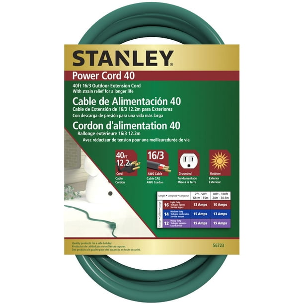 Stanley Power Cord 40 Green, Power Cord 40 Green - Walmart.ca