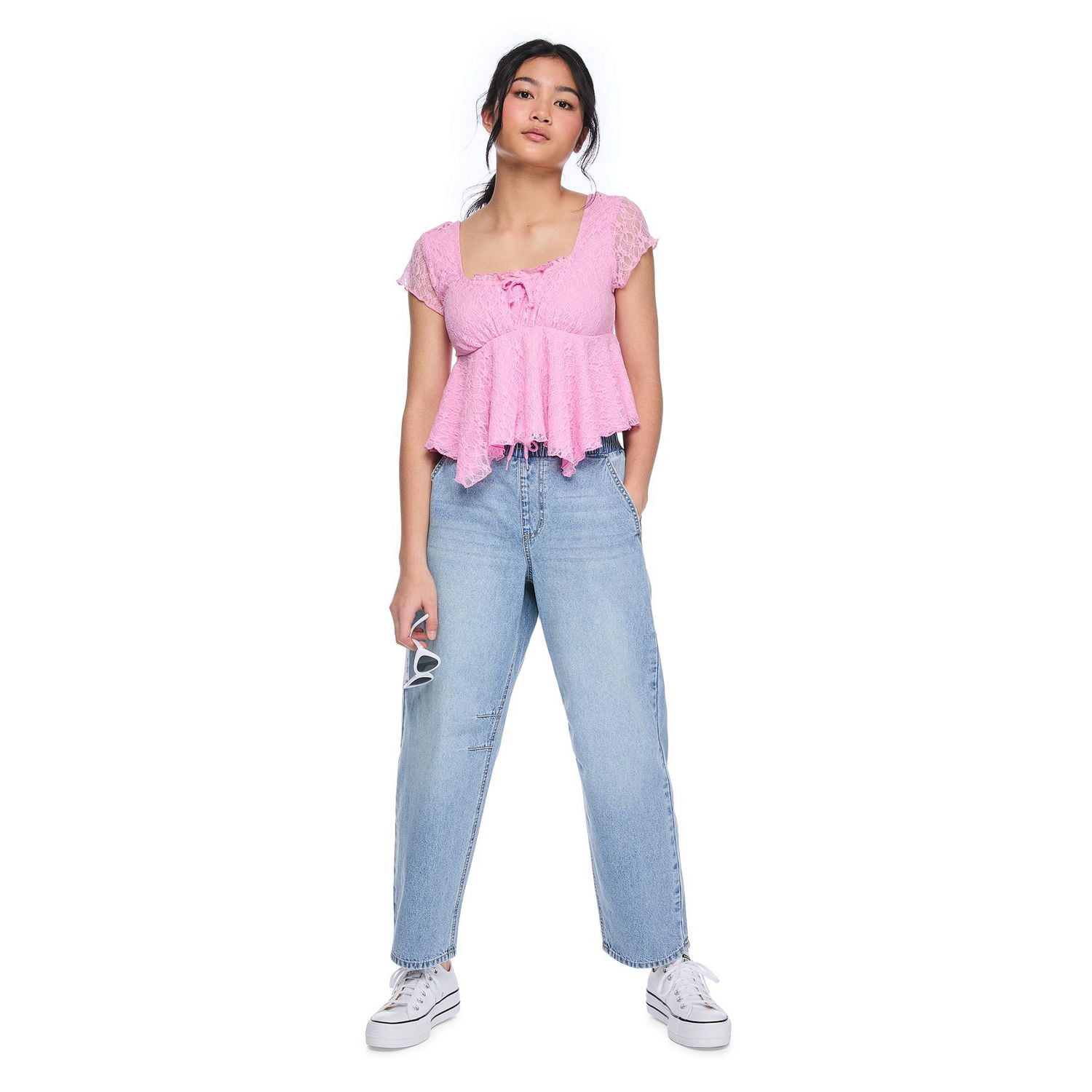 Click here for My Sisters Closet Girls Pull-On Tie Waist Barrel J... prices