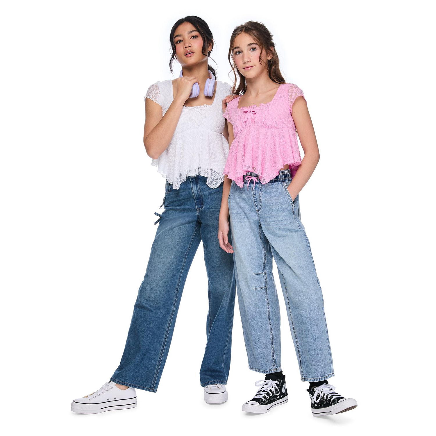 Click here for My Sisters Closet Girls Cap Sleeve Hanky Hem Top L prices