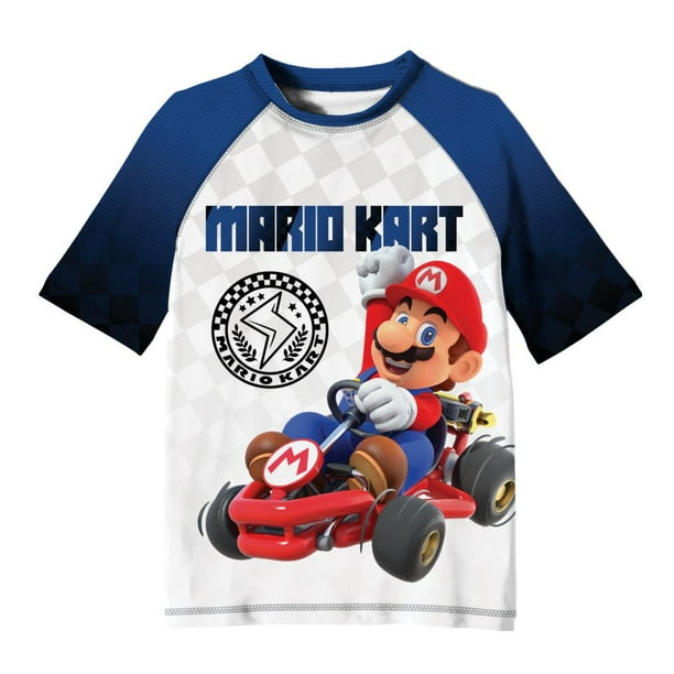 Mario Kart Boys Rashguard, Size XS-L, Mario Kart Boys Rashguard ...