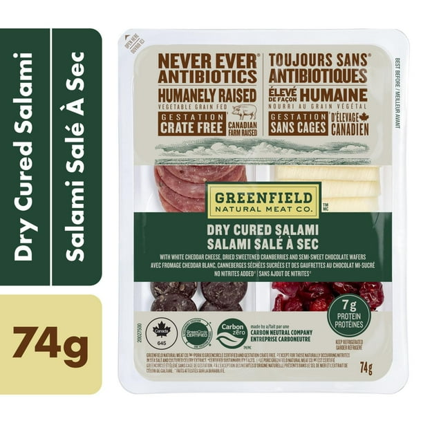 Greenfield Natural Meat Co Dry Cured Salami Snack Kit, 74 g - Walmart.ca