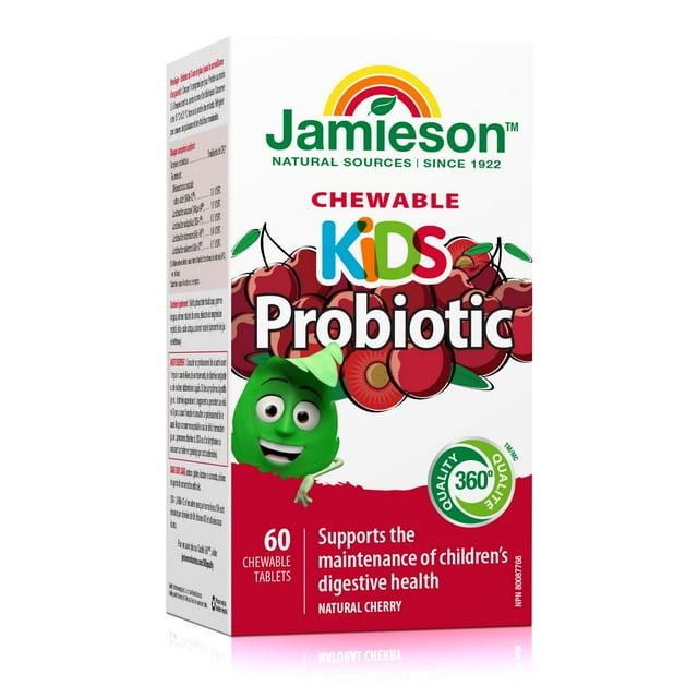 Jamieson Kids Probiotic Chewable Tablets, 5 Billion CFU, Cherry, 60 ...