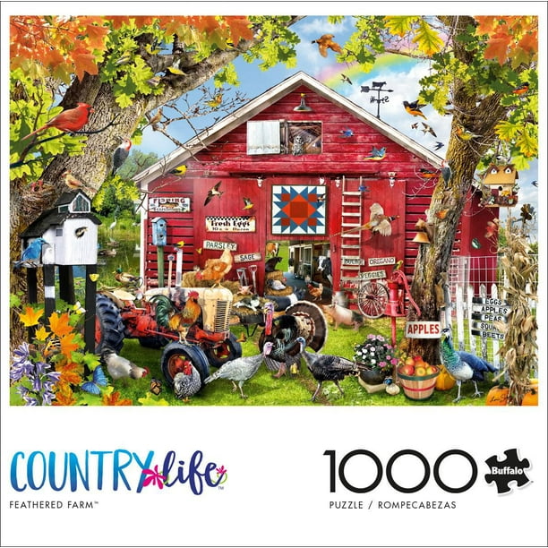 Buffalo Games - Country Life - Feathered Farm - 1000 Piece Jigsaw ...
