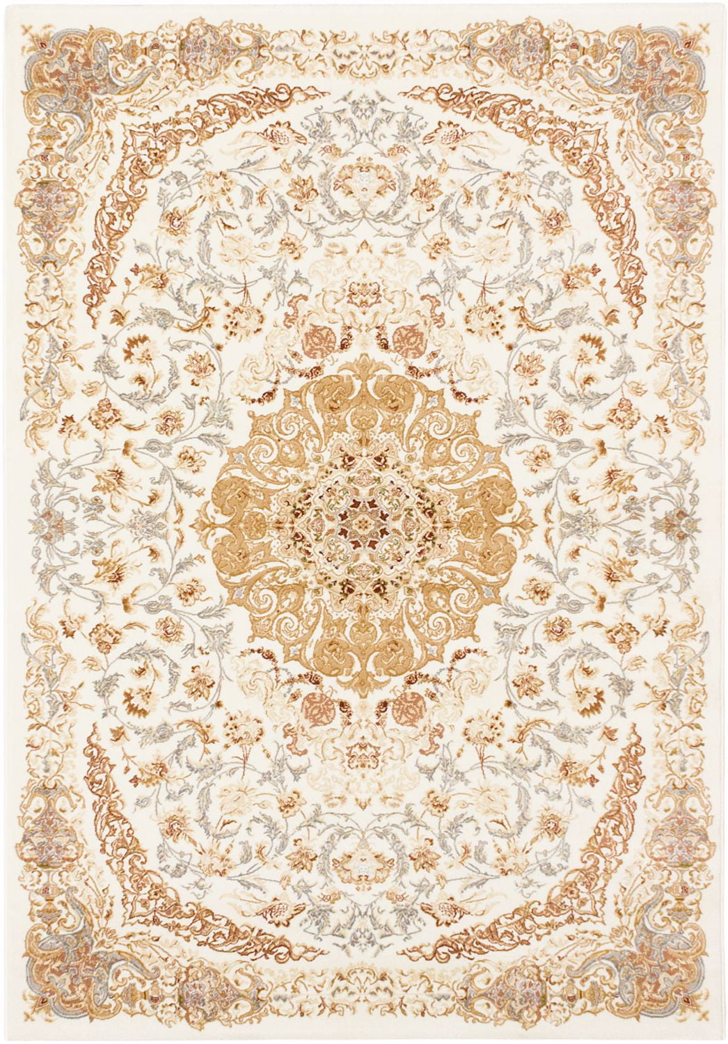 eCarpetGallery Persia Tabriz White Polypropylene Rug 5'3" X 7'7 ...