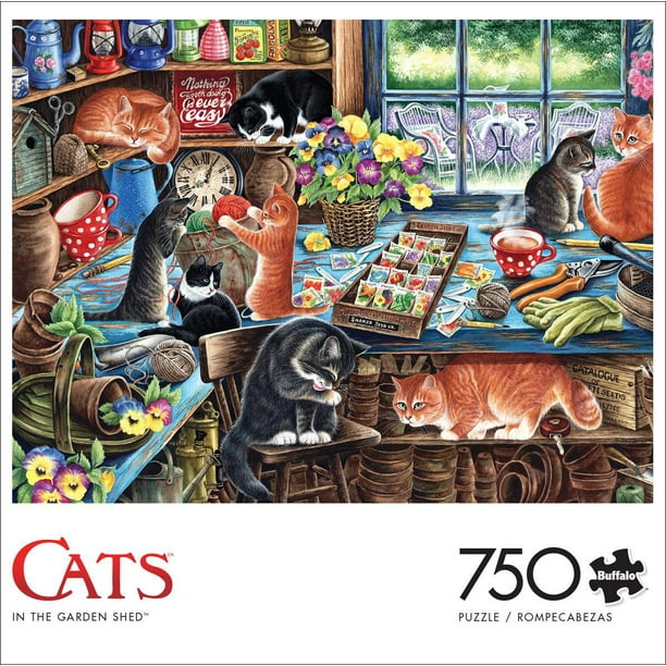 Buffalo Games - Cats - In the Garden Shed - 750 Piece Jigsaw Puzzle ...