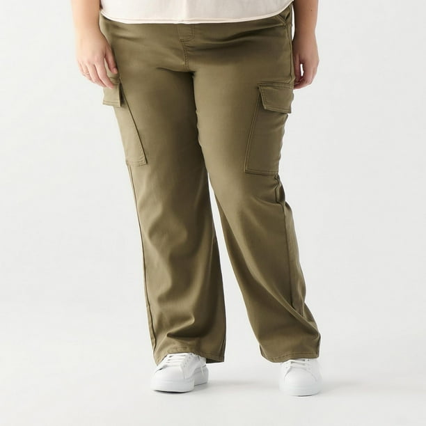 DV Relaxed fit high rise cargo pant with elastic waistband, Relaxed fit ...