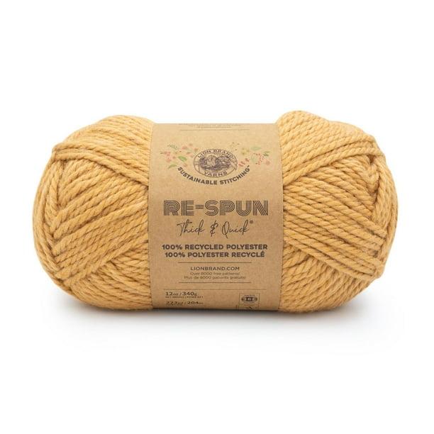 Fil à Tricoter Lion Brand Yarn Fil Re-Spun - Épais Et Rapide - Coton ...