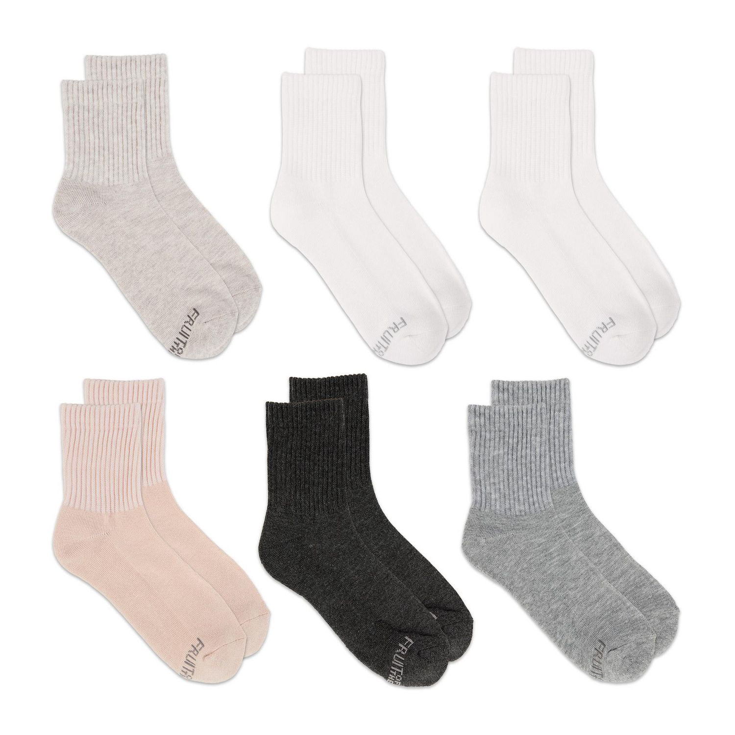 Click here for Fruit Of The Loom All Day Comfort Mid Crew Socks F... prices