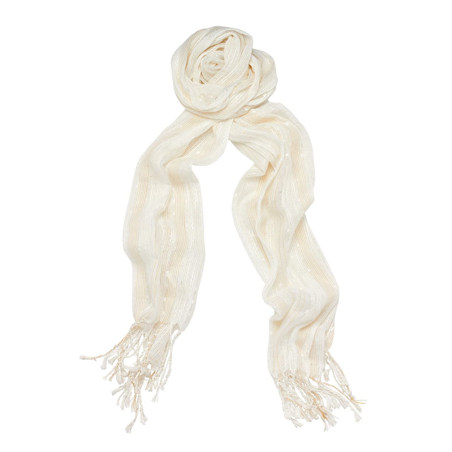Click here for George Eyelash Lurex Scarf Ivory One Size prices