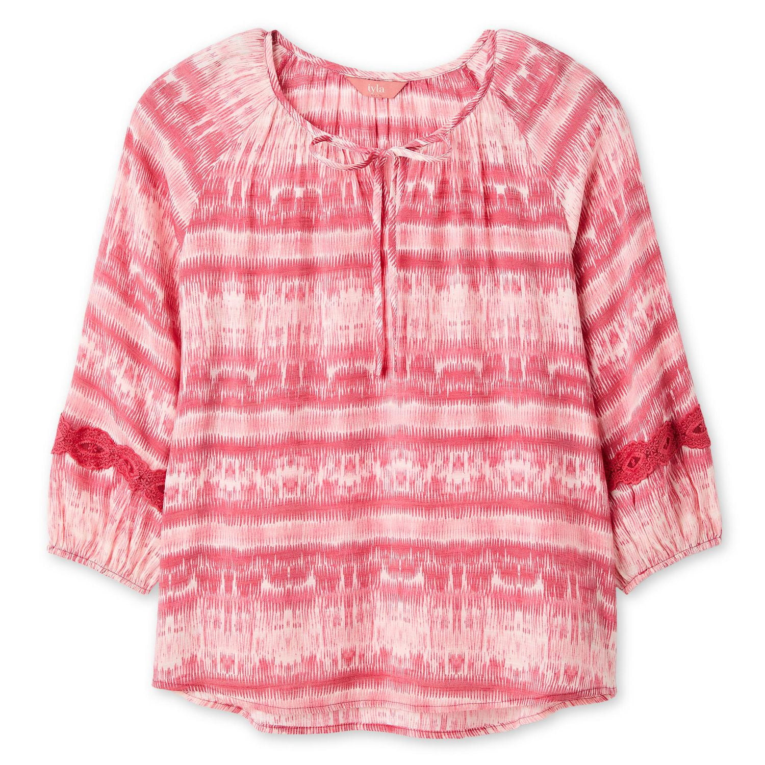 Click here for Iyla Womens 3/4 Sleeve Lace Trim Blouse Xxl prices