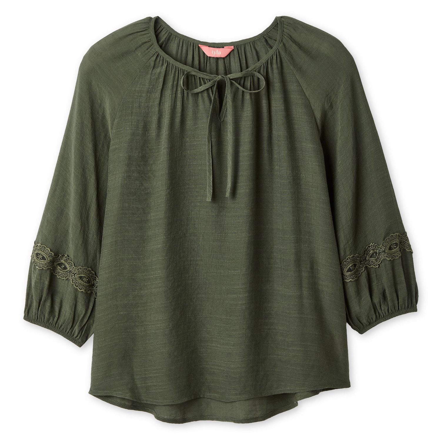 Click here for Iyla Womens 3/4 Sleeve Lace Trim Blouse Xl prices