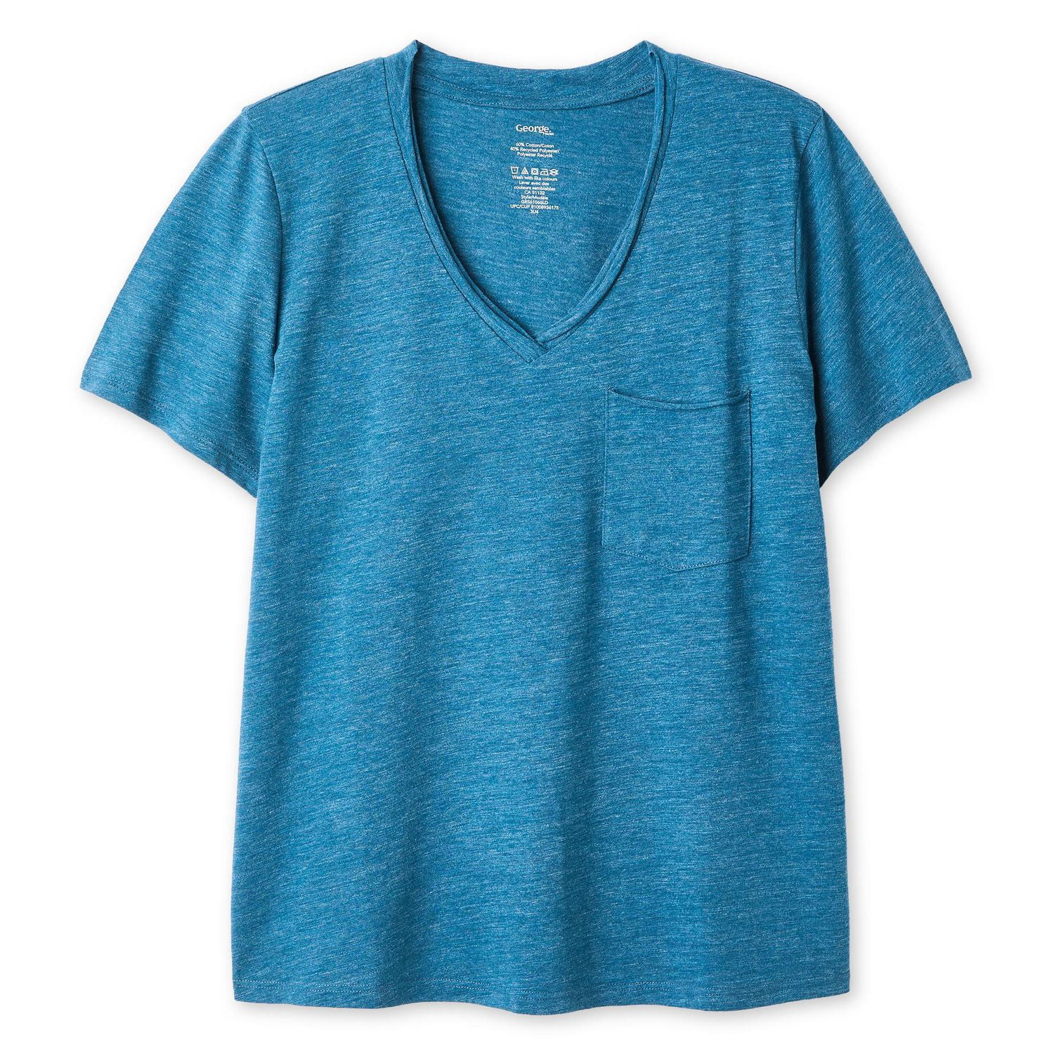 Click here for George Womens V-Neck Pocket T-Shirt L prices