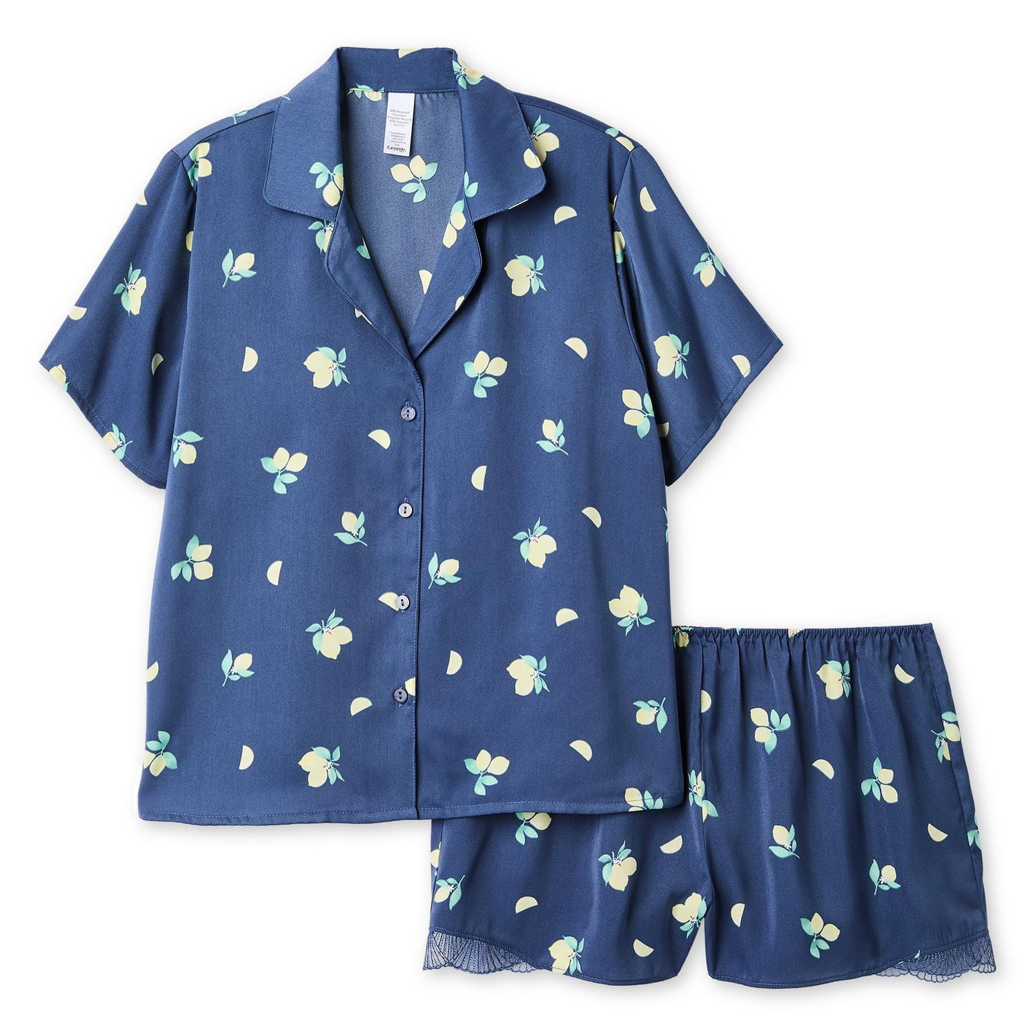 Click here for George Womens Two Piece Satin Pajama Set S prices