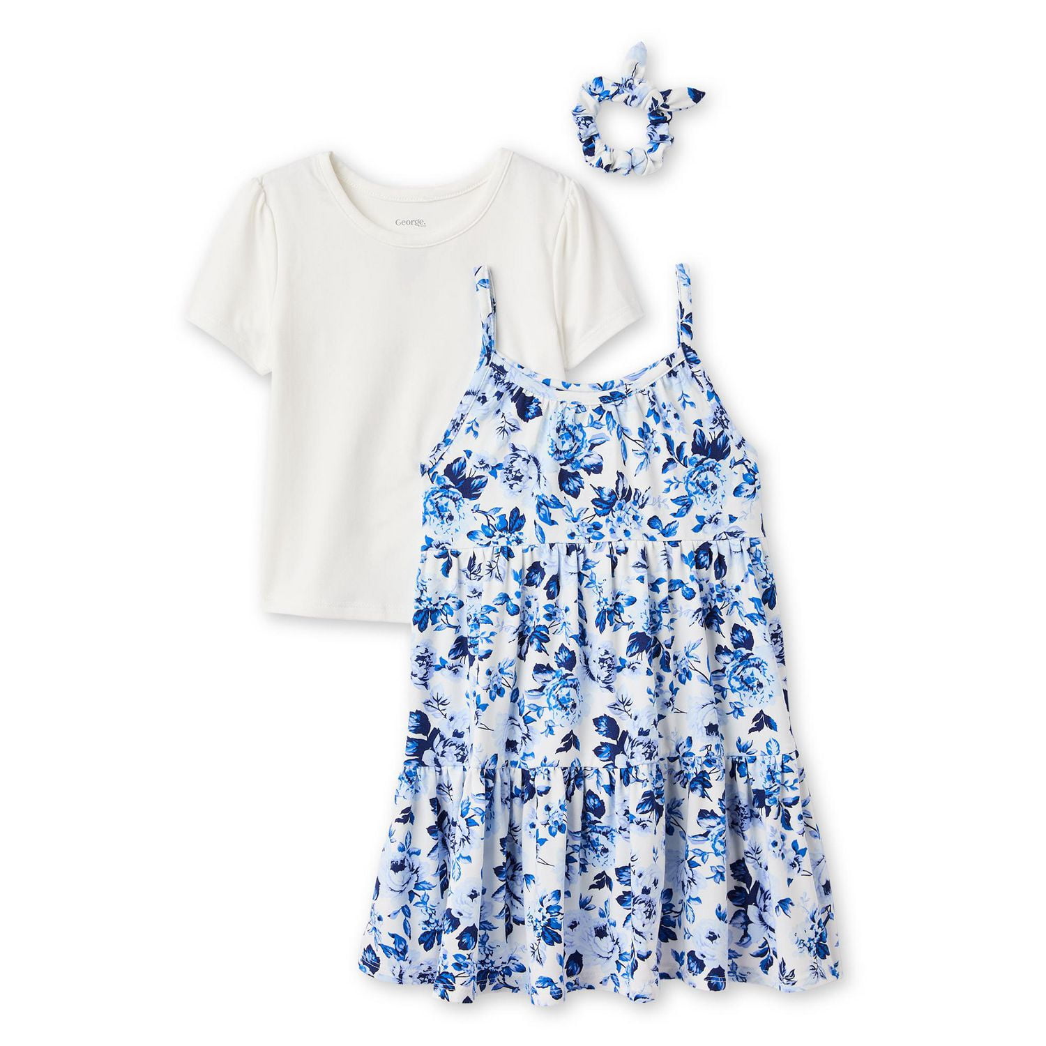 Click here for George Toddler Girls Three Piece Tiered Dress Set... prices