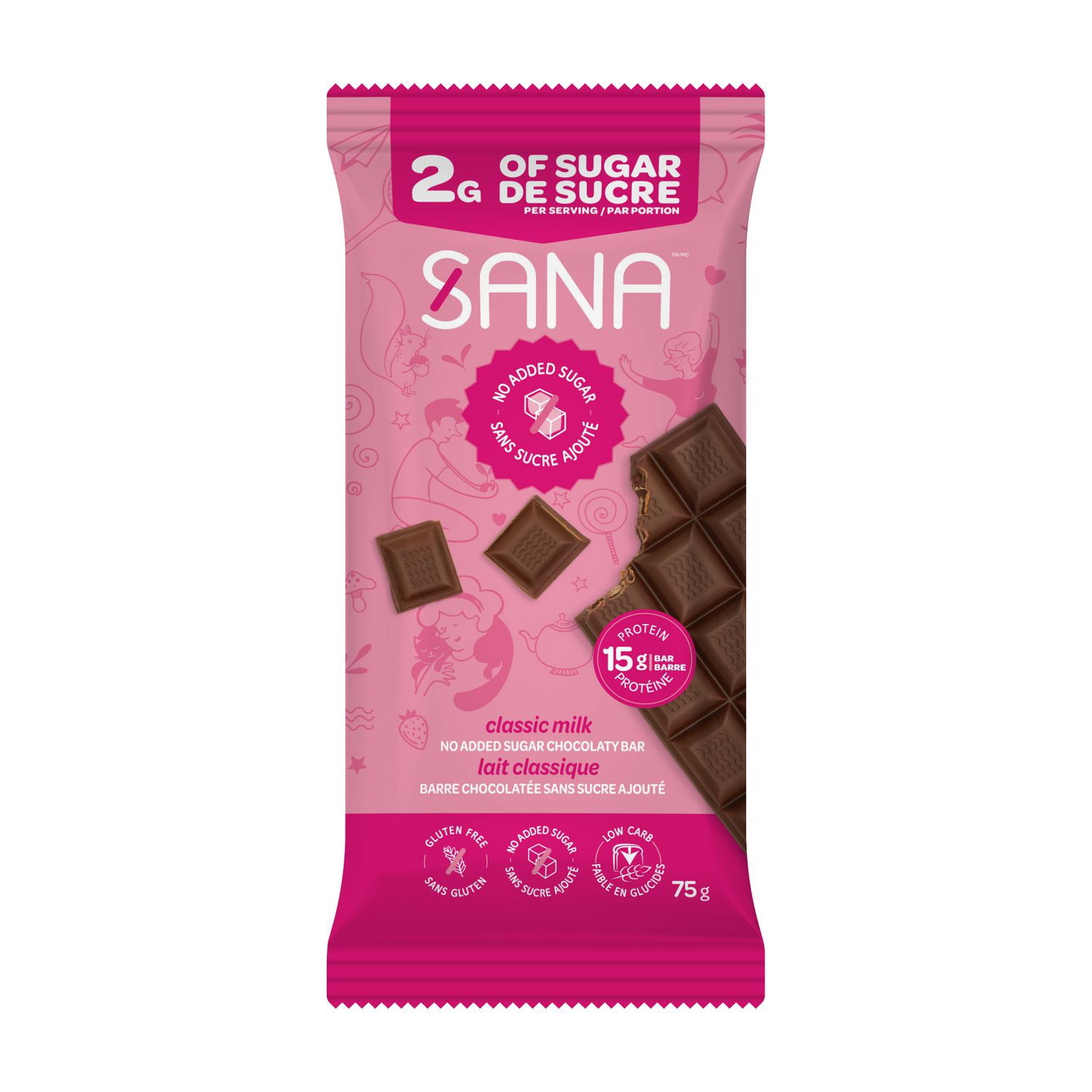 Click here for Sana Milk Chocolate-Style Bar  No Added Sugar 75g prices