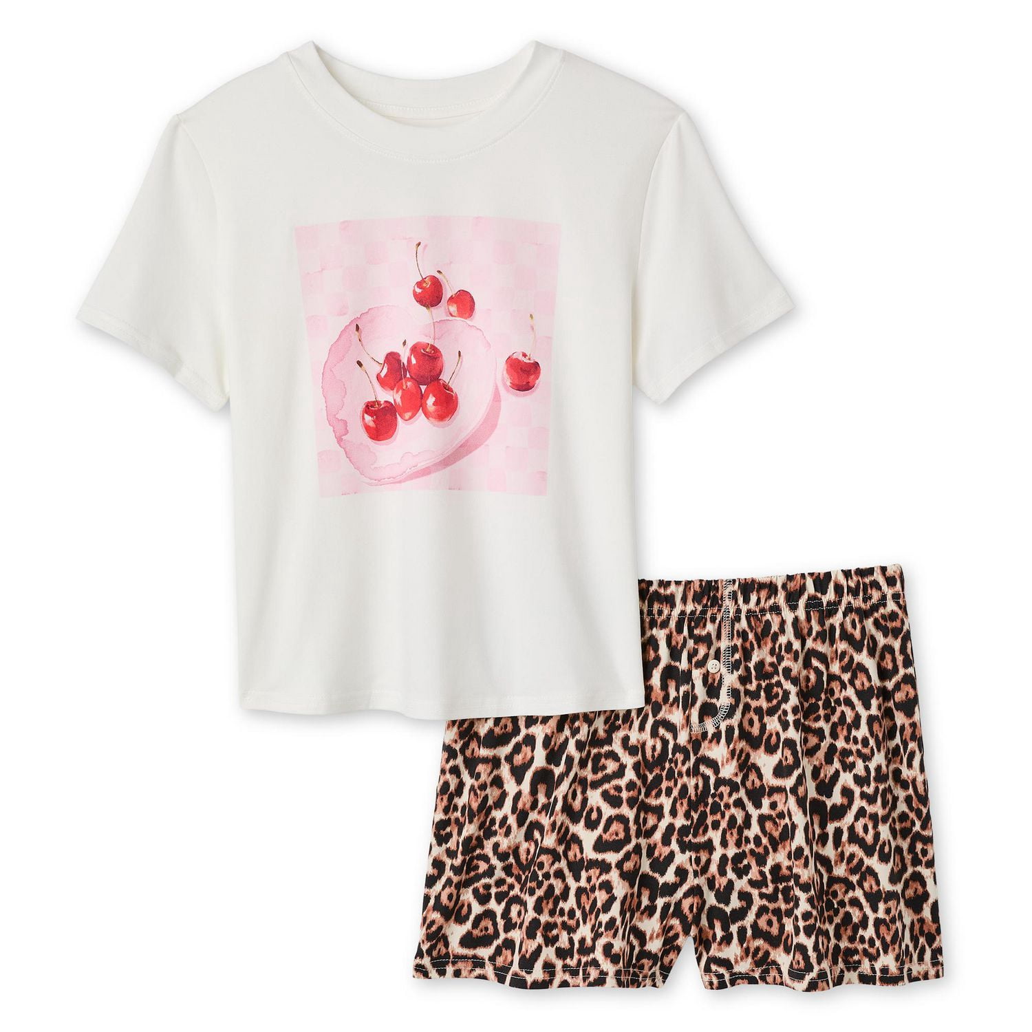 Click here for No Boundaries Womens Two Piece Short Pajama Set L prices