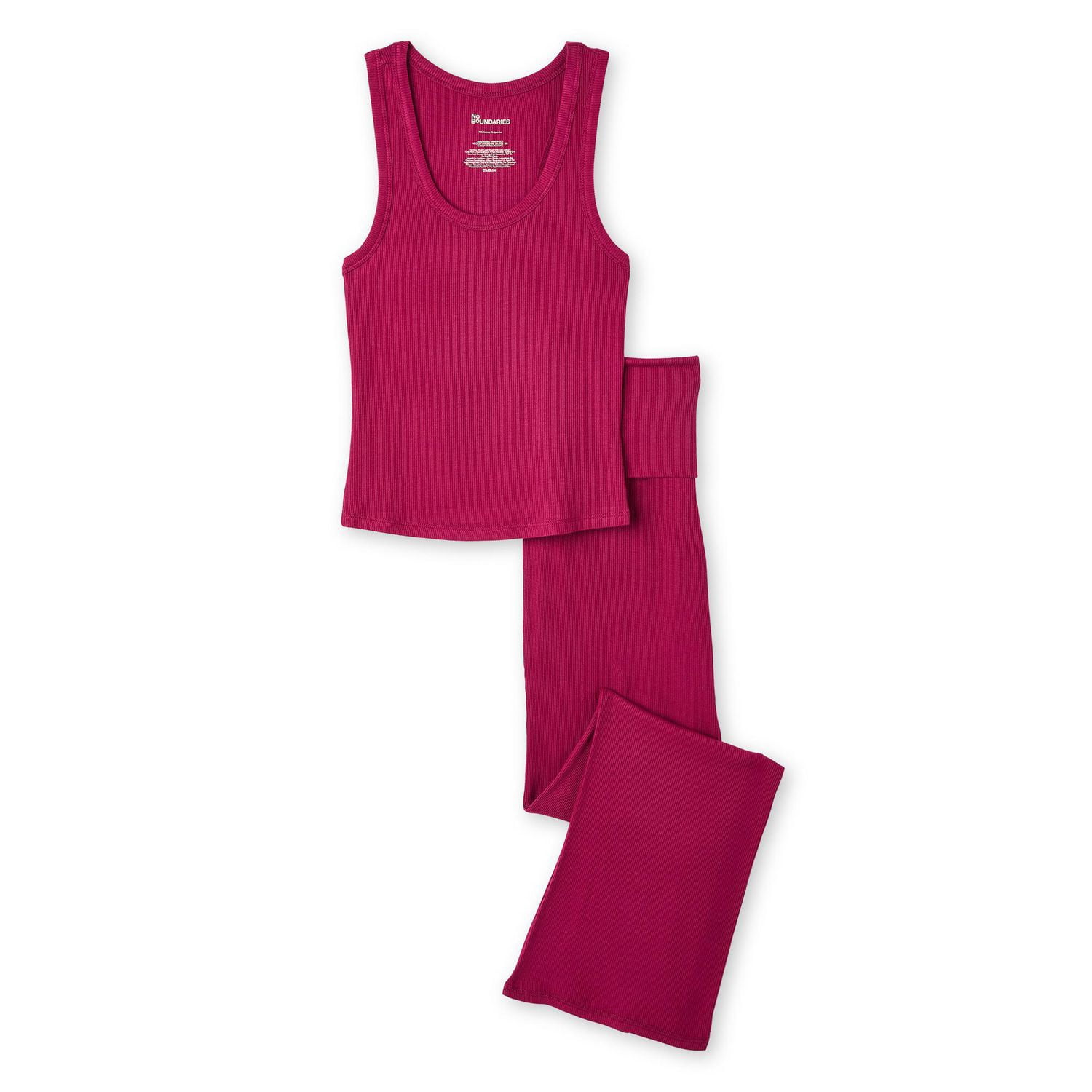 Click here for No Boundaries Womens Two Piece Rib Pajama Set Xxl prices