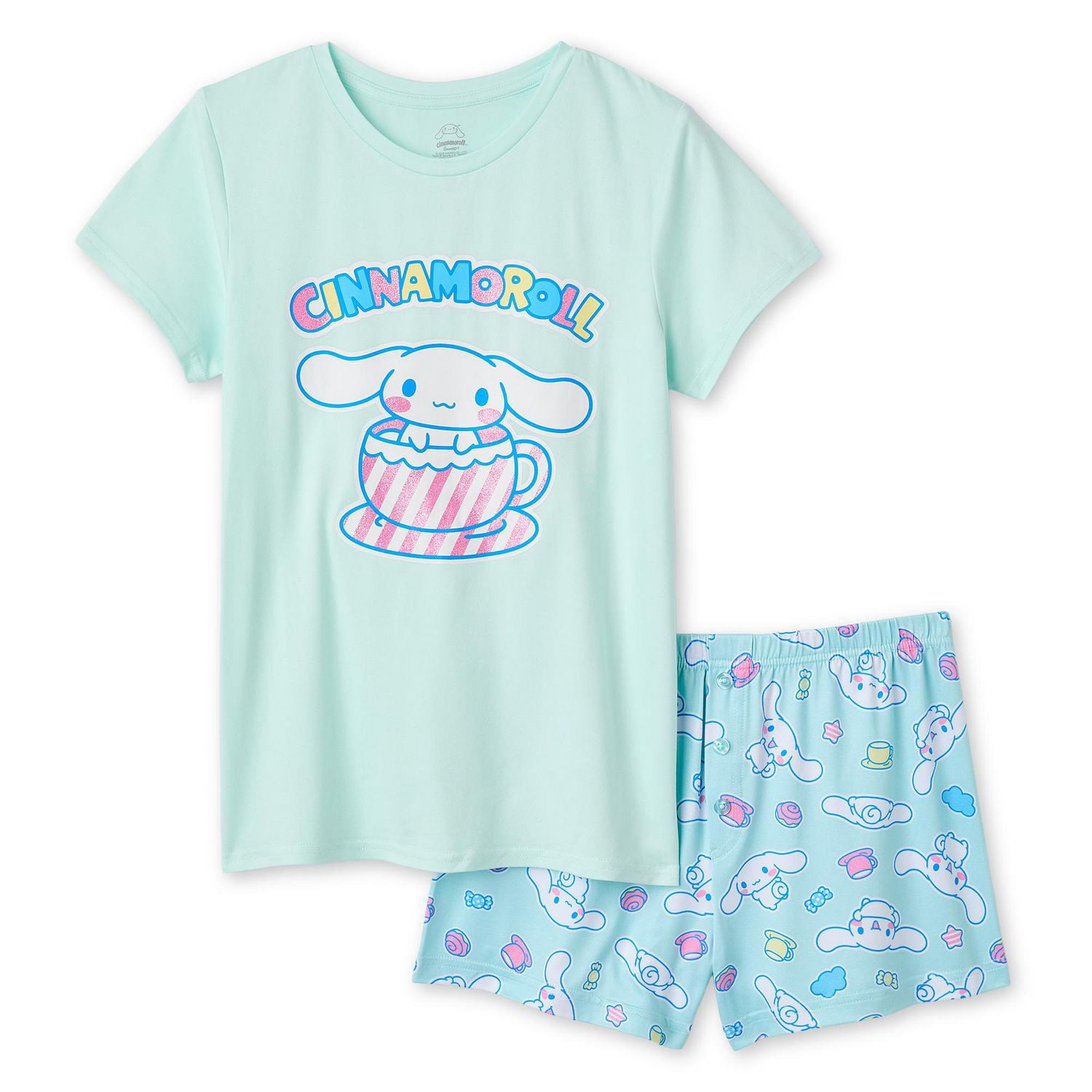 Click here for Hello Kitty Cinnamoroll Girls Two Piece Boxer Shor... prices