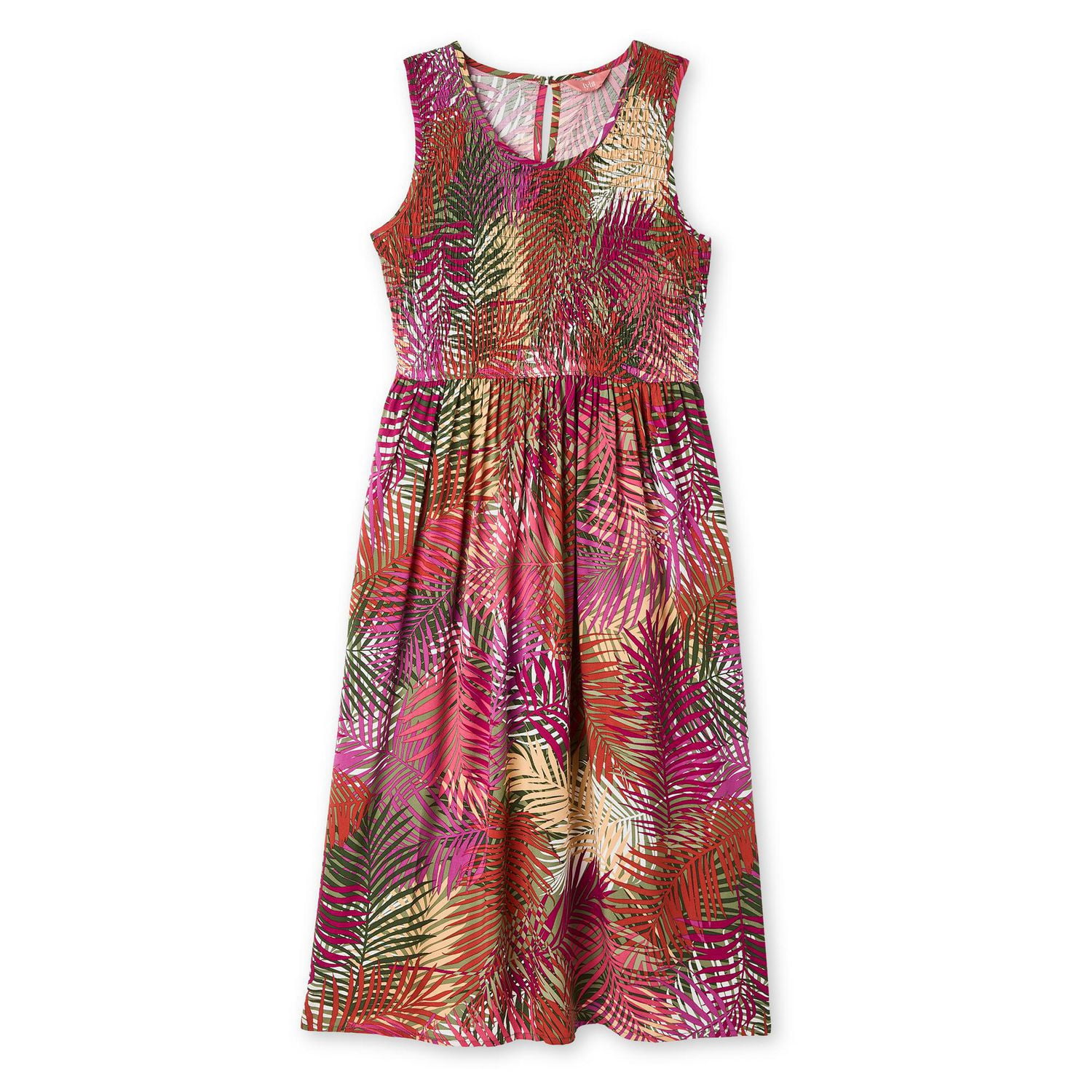 Click here for Iyla Womens Smocked Sleeveless Maxi Dress L prices