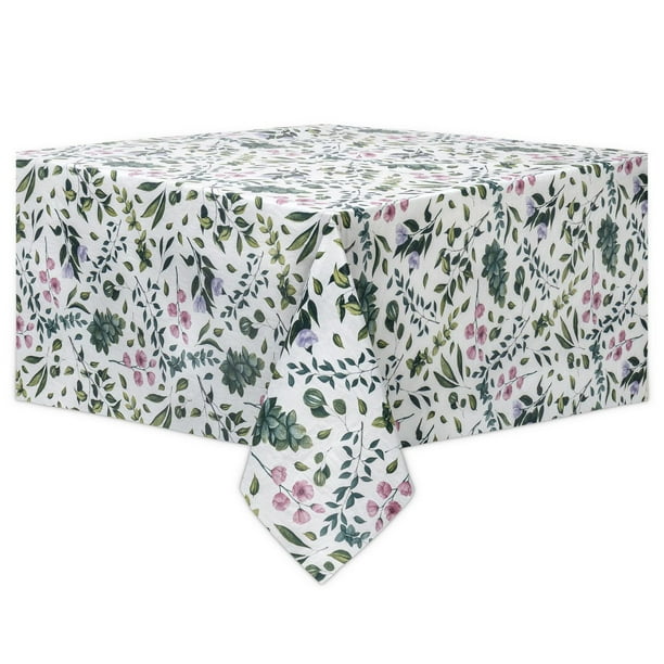 Mainstays PEVA Floral tablecloth, 100% polyester, non-woven flannel ...