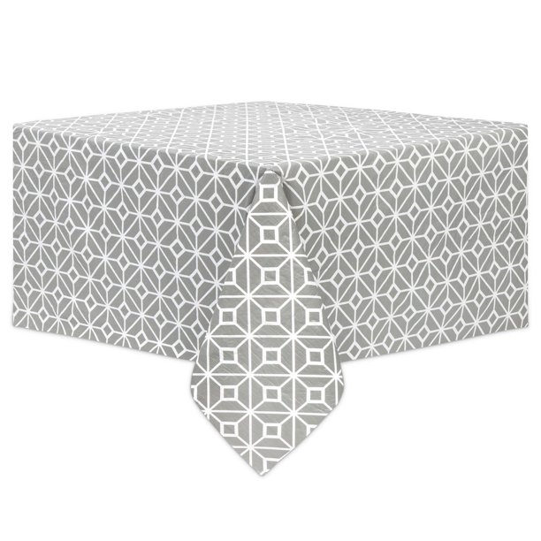 Mainstays PEVA GEO tablecloth, 100% polyester, non-woven flannel ...