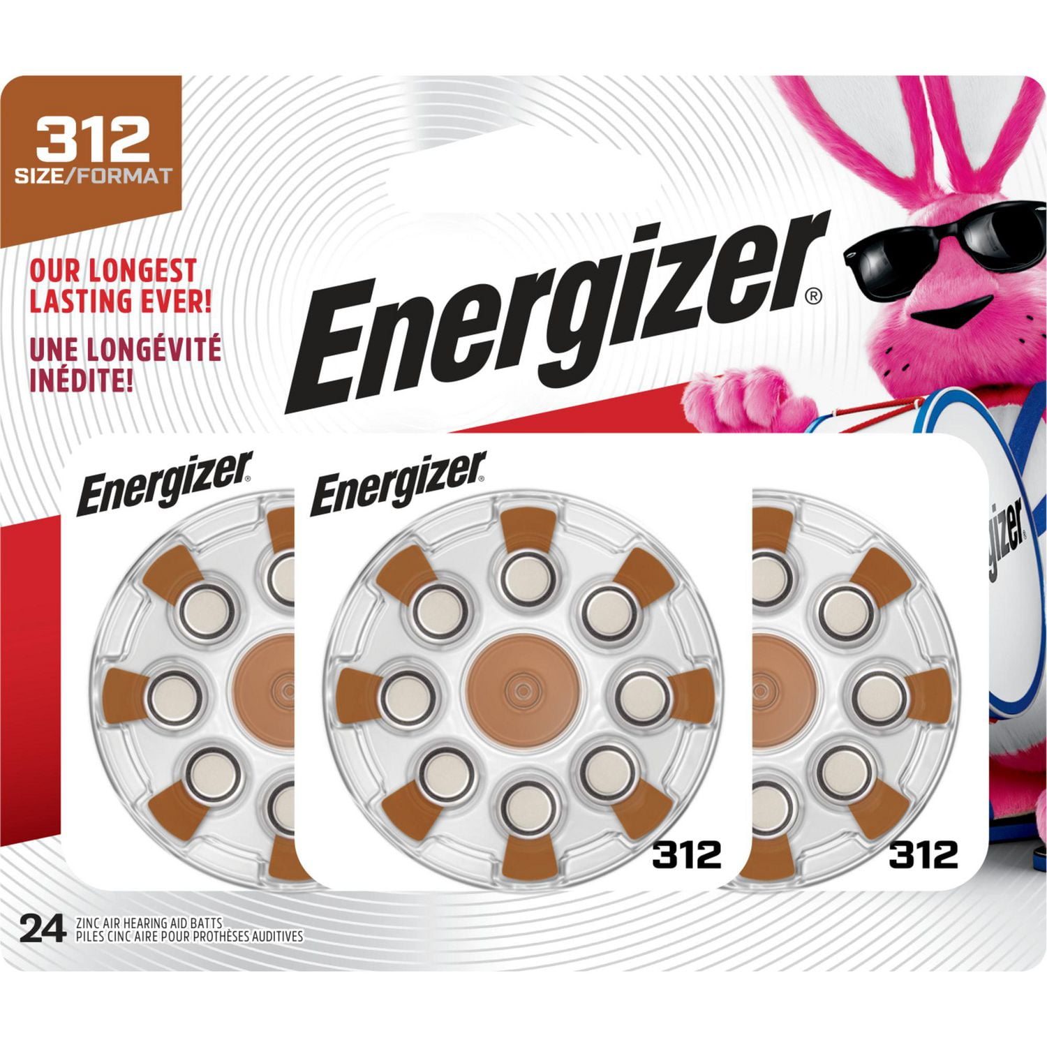 Click here for Energizer Ez Turn & Lock Size 312  24-Pack  Brown prices