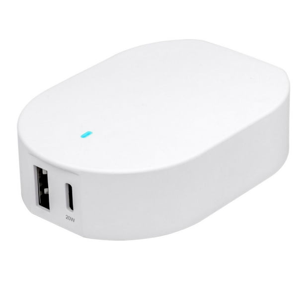 onn. Fast Charge Dual-Port USB-C USB Wall Charger with 20W Power ...