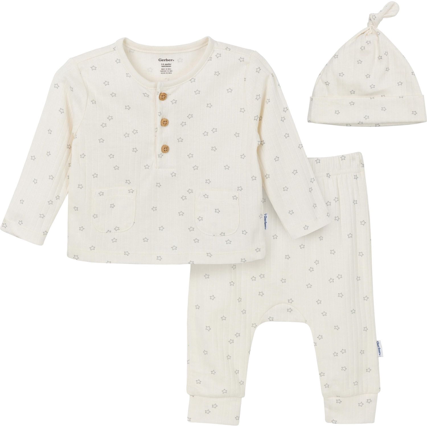 Click here for Gerber Childrenswear - Hat + Shirt + Pant Set - Gr... prices