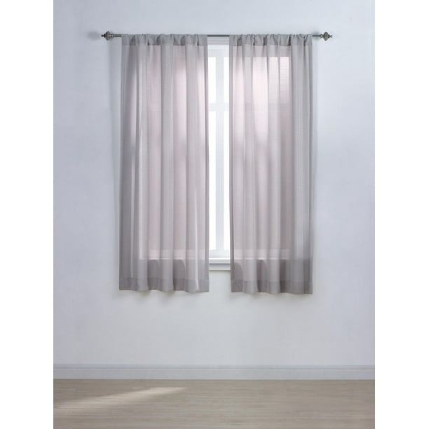 Mainstays Tille 63" Solid Rod Pocket Window Panel, 1 panel, 40" x 63 ...