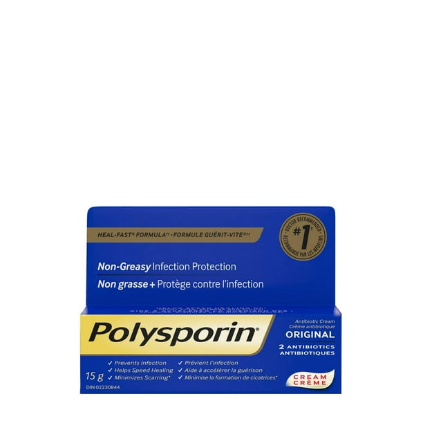 Polysporin Original Antibiotic Cream, Heal-Fast Formula, 15 g - Walmart.ca