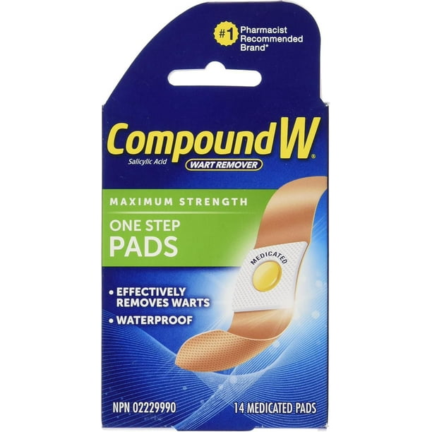 Compound W Wart Remover, One Step Pads - Salicylic Acid, 14 Medicated ...