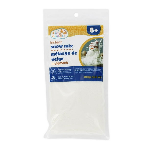 TINY HANDS Instant Snow Mix, Artificial, 100 g (3.5 oz), Age 6+, Kids ...