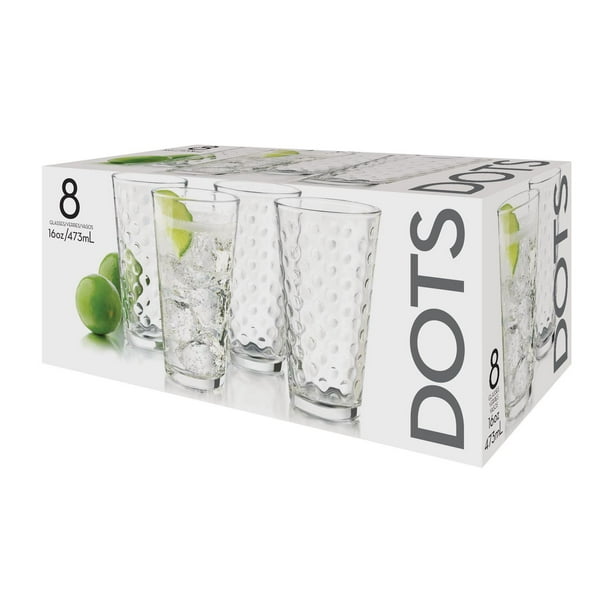 DOTS GLASS SET, 8 Pieces - Walmart.ca