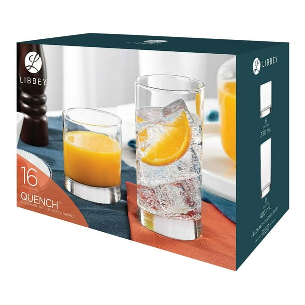 Quench 16 pc Beverage Set, Quench Glass Set - Walmart.ca