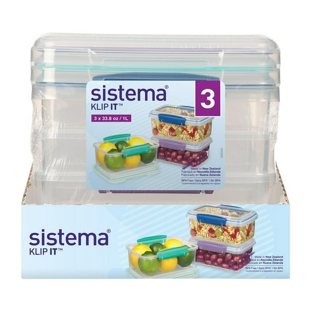 Sistema KLIP IT Food Storage Container, 1 L, 3-Pack - Walmart.ca