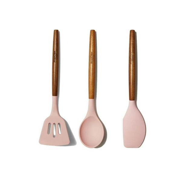 Phantom Chef Wood Handle Utensils - Set of Three - Pink - Walmart.ca