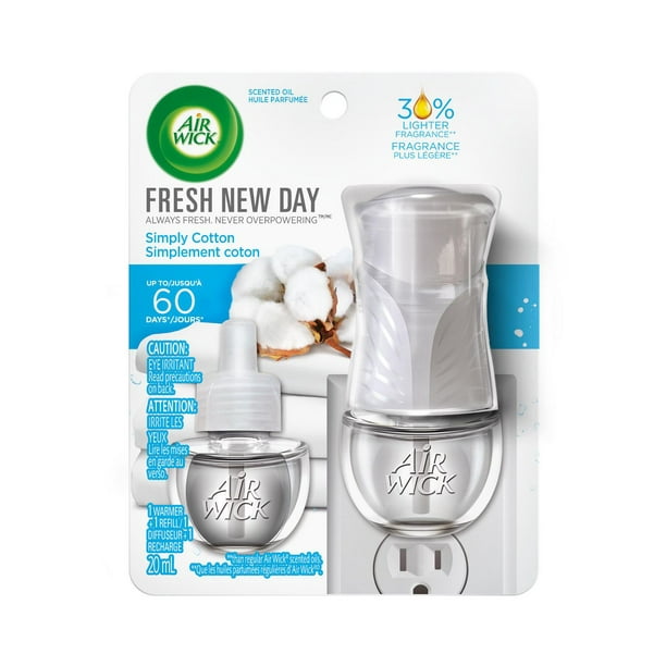 Air Wick Plug In Scented Oil Kit, Fresh New Day, Simply Cotton, 1 ...