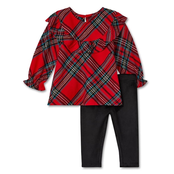 George Baby Girls' Ruffle Top 2-Piece Set - Walmart.ca