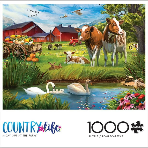 Buffalo Games - Country Life - A Day Out at the Farm - 1000 Piece ...