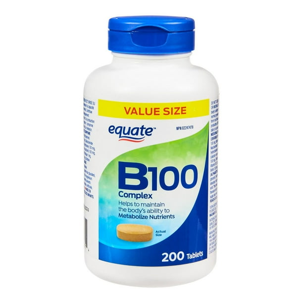 Equate B100 Complex, 200 Tablets - Walmart.ca
