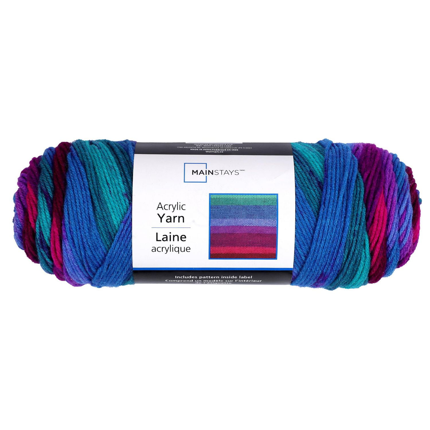Mainstays Acrylic Yarn, Mainstays Medium Acrylic Black Blend Yarn, 5 Oz ...
