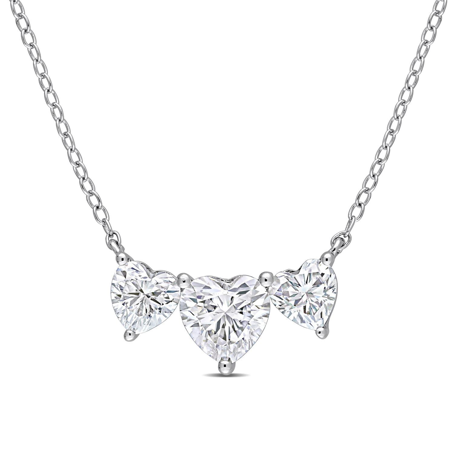 Click here for Miabella 2 Carat T. G.W. Created Moissanite Sterli... prices
