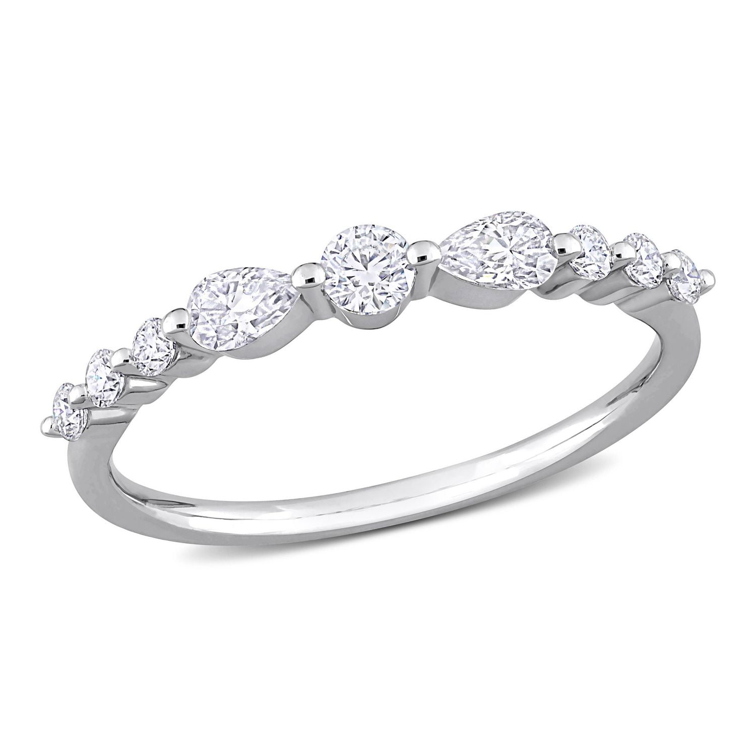 Click here for Miabella 3/8 Carat T. G.W. Created Moissanite Ster... prices